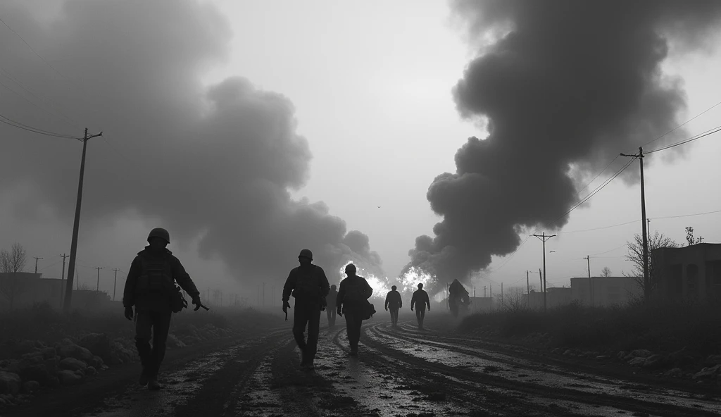 Flashback montage of war scenes : explosions , screams , and chaos on ...