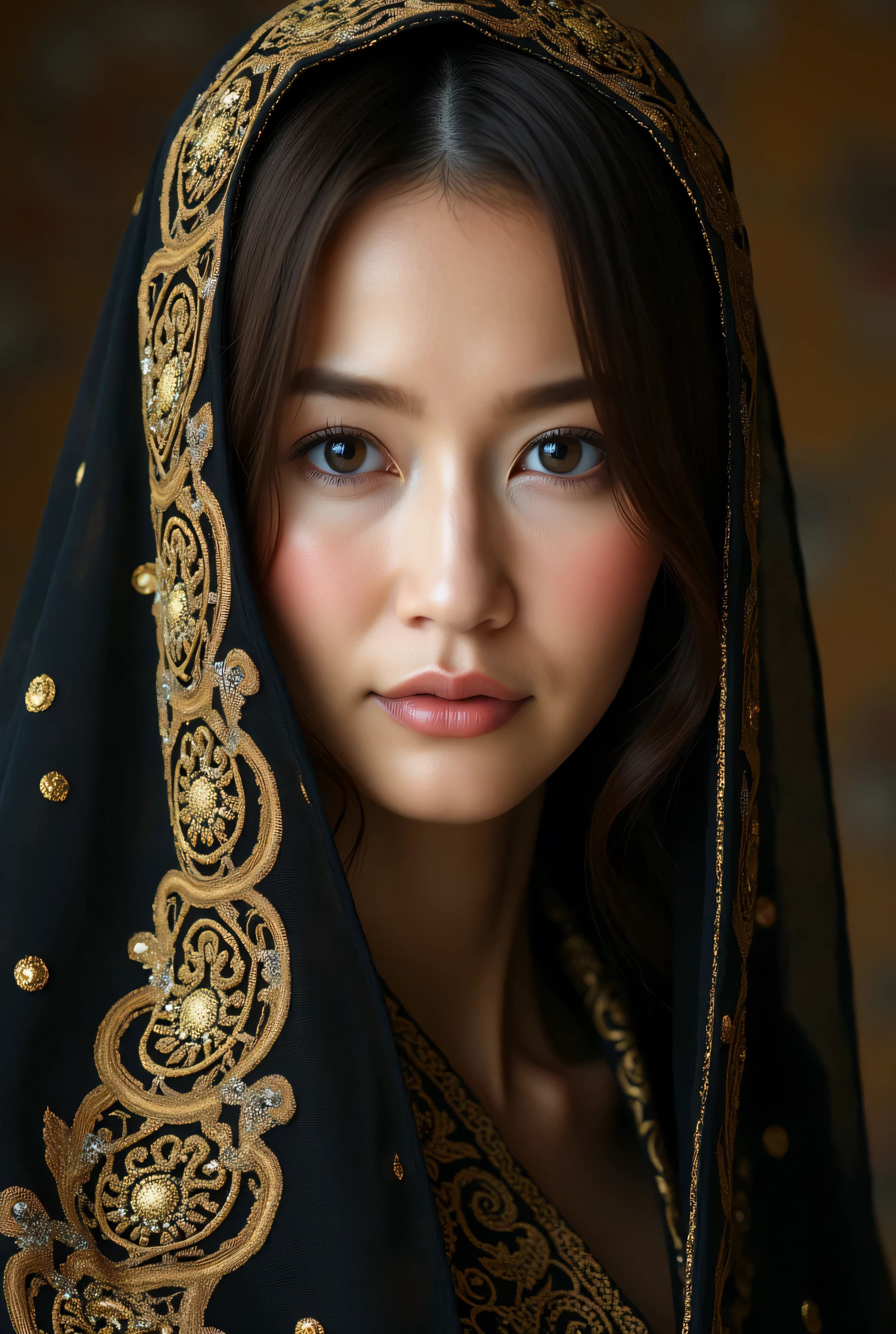 An ultra-detailed portrait of a stunningly beautiful east asian slender ...