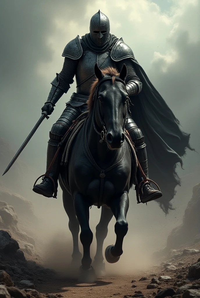 Masked medieval knight tattoo on top of a clearly strong-tempered black ...