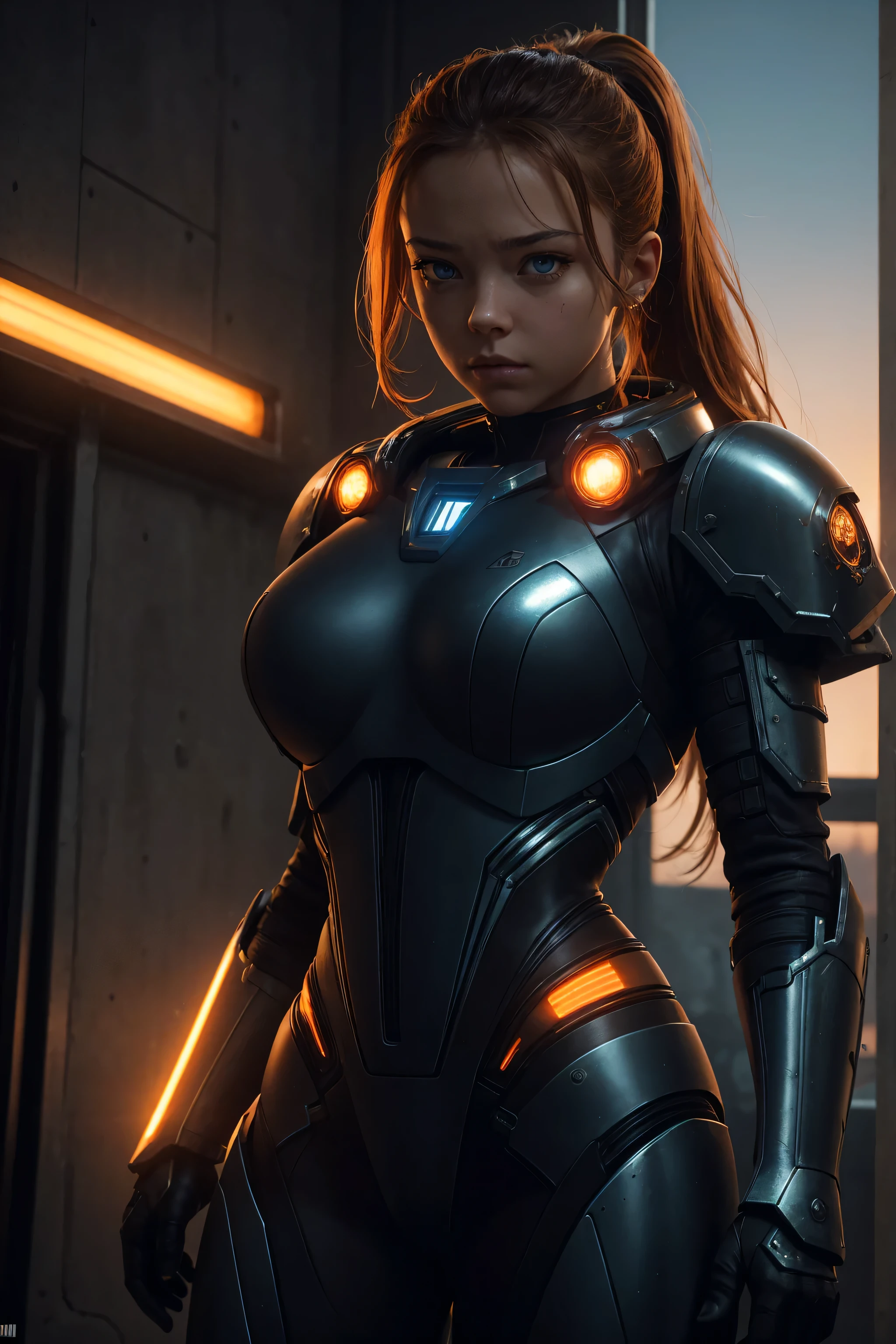Sydney Sweeney. space marine, killer, murderer, evil, badass - SeaArt AI