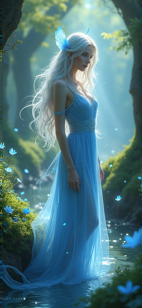 Blue-eyed nymph - SeaArt AI