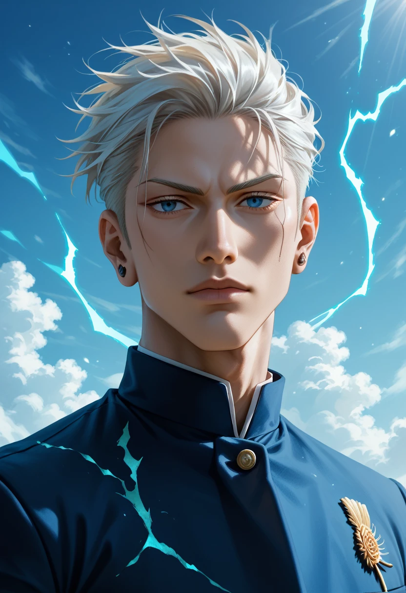 A Satoru Gojo from Jujutsu Kaisen, standing confidently with his ...