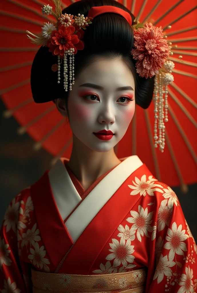 A beautiful geisha collage, beautiful geisha, dramatic, sexy - SeaArt AI