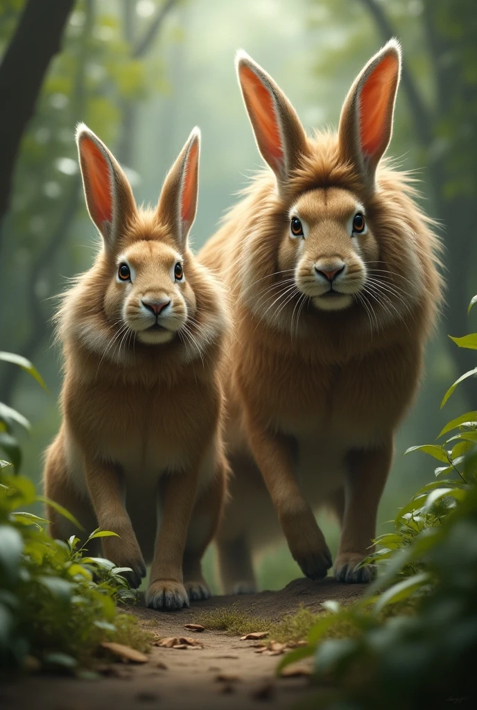 Rabbits be come Lion - SeaArt AI