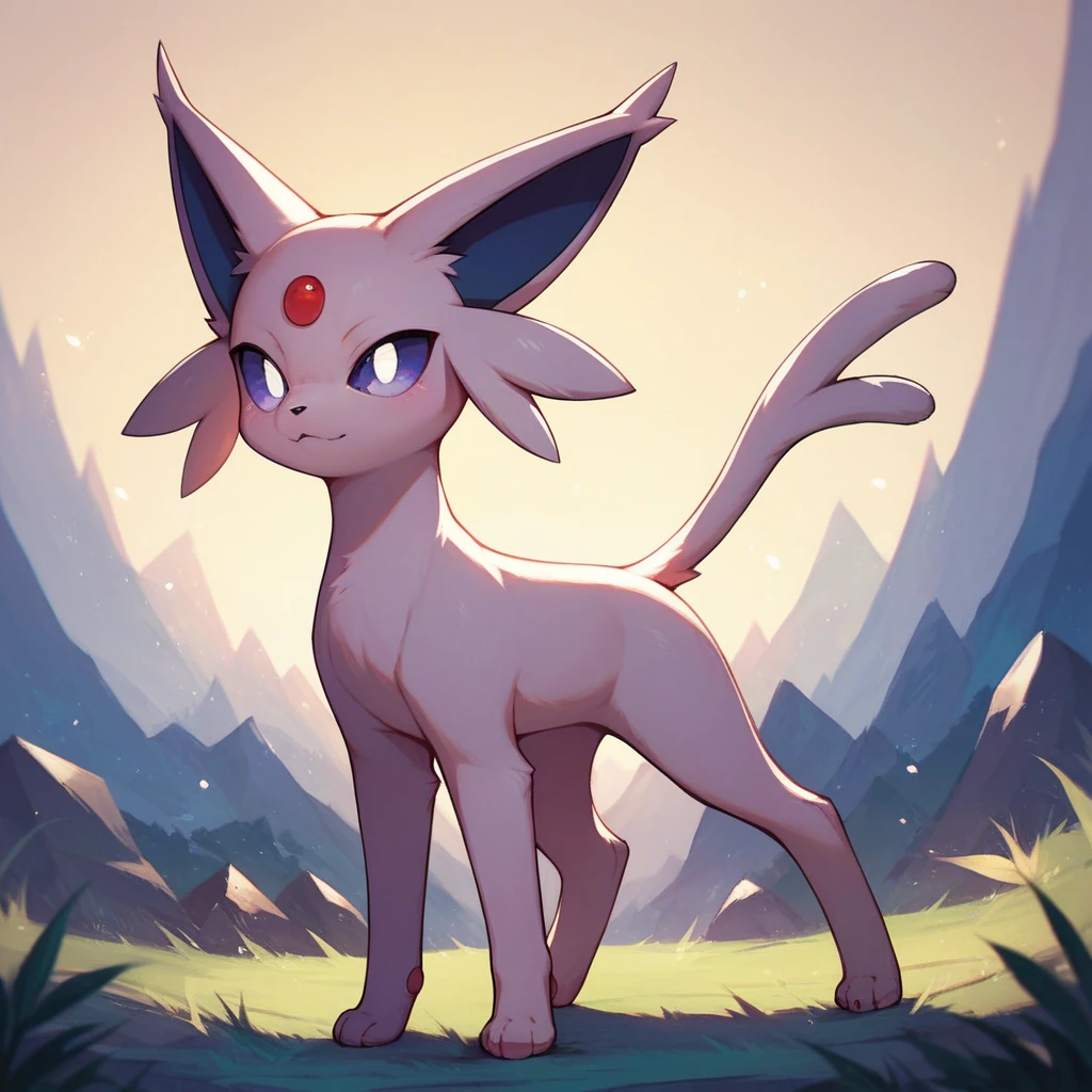 Espeon, Pokémon, whole body, original pokemon design, standing four ...