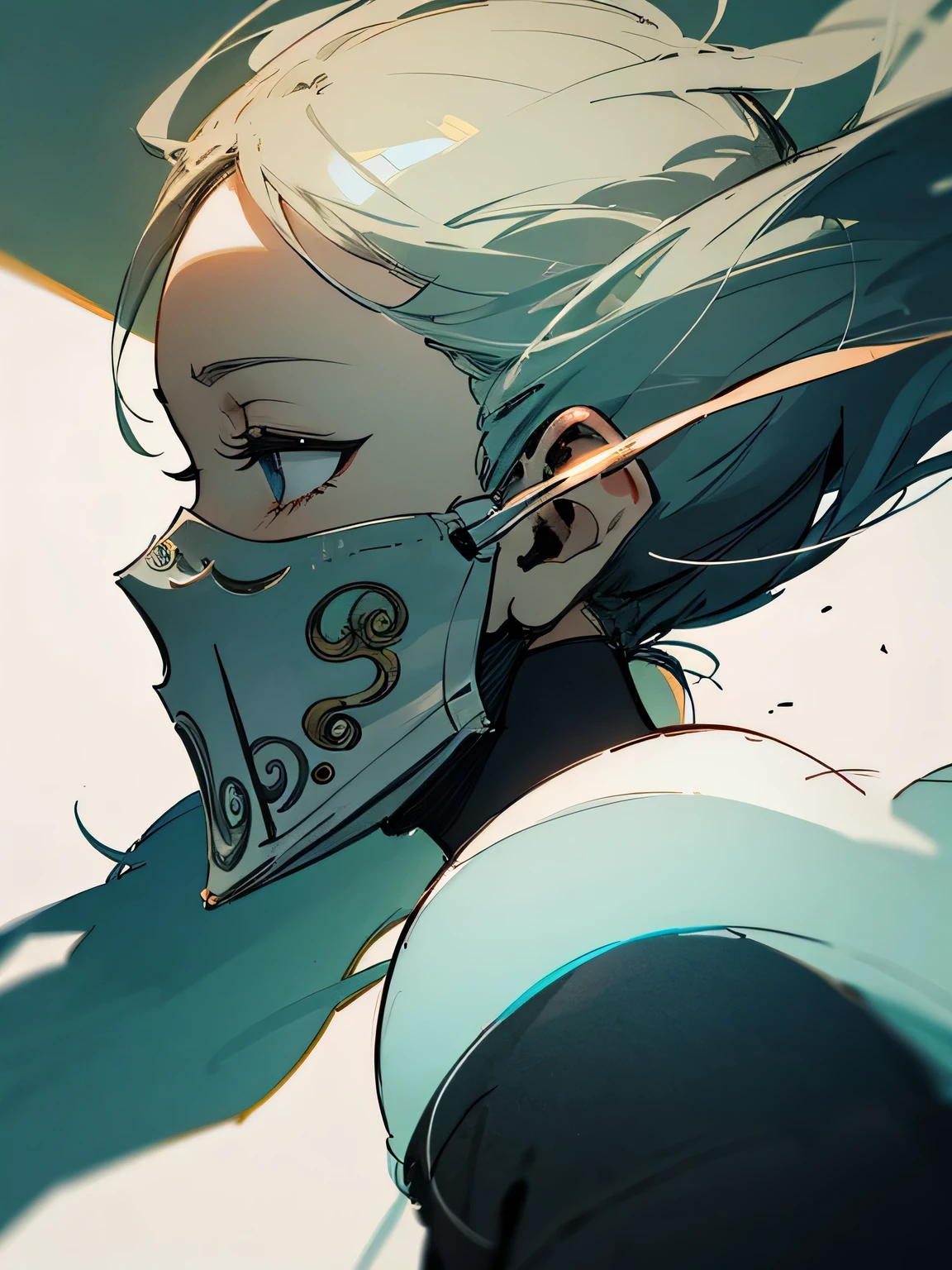 Side view,Ghost wearing a mask、Horror、Ghost、The Secret of Enigma ...