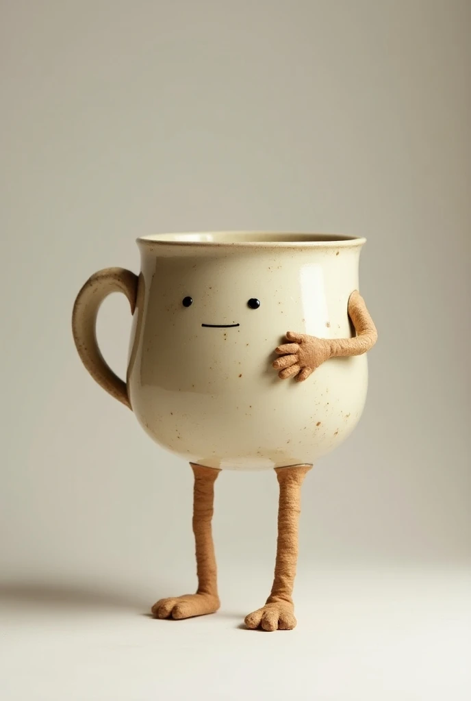 Create an art mug with legs and arm - SeaArt AI