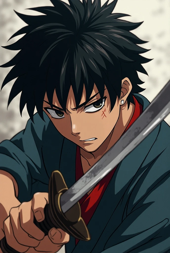Kamado Tanjiro with Hinokami Kagura sword HD - SeaArt AI
