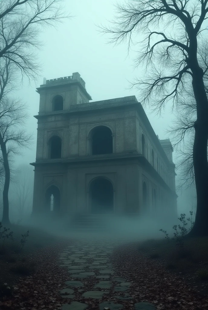"An ancient, haunted haveli in the middle of a desolate area - SeaArt AI