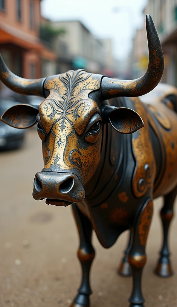 1950s photo,It is a full 16k image of a Toro-Bravo cow that is a work ...