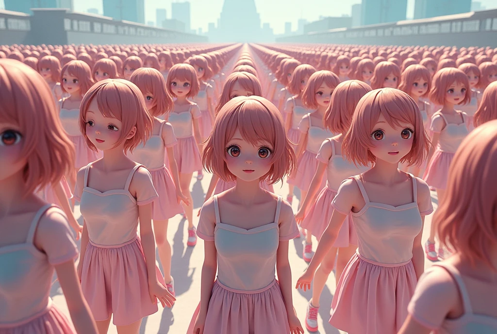 (Japanese Anime Girls Character Cosplay), (Japanese Clone-girls - SeaArt AI