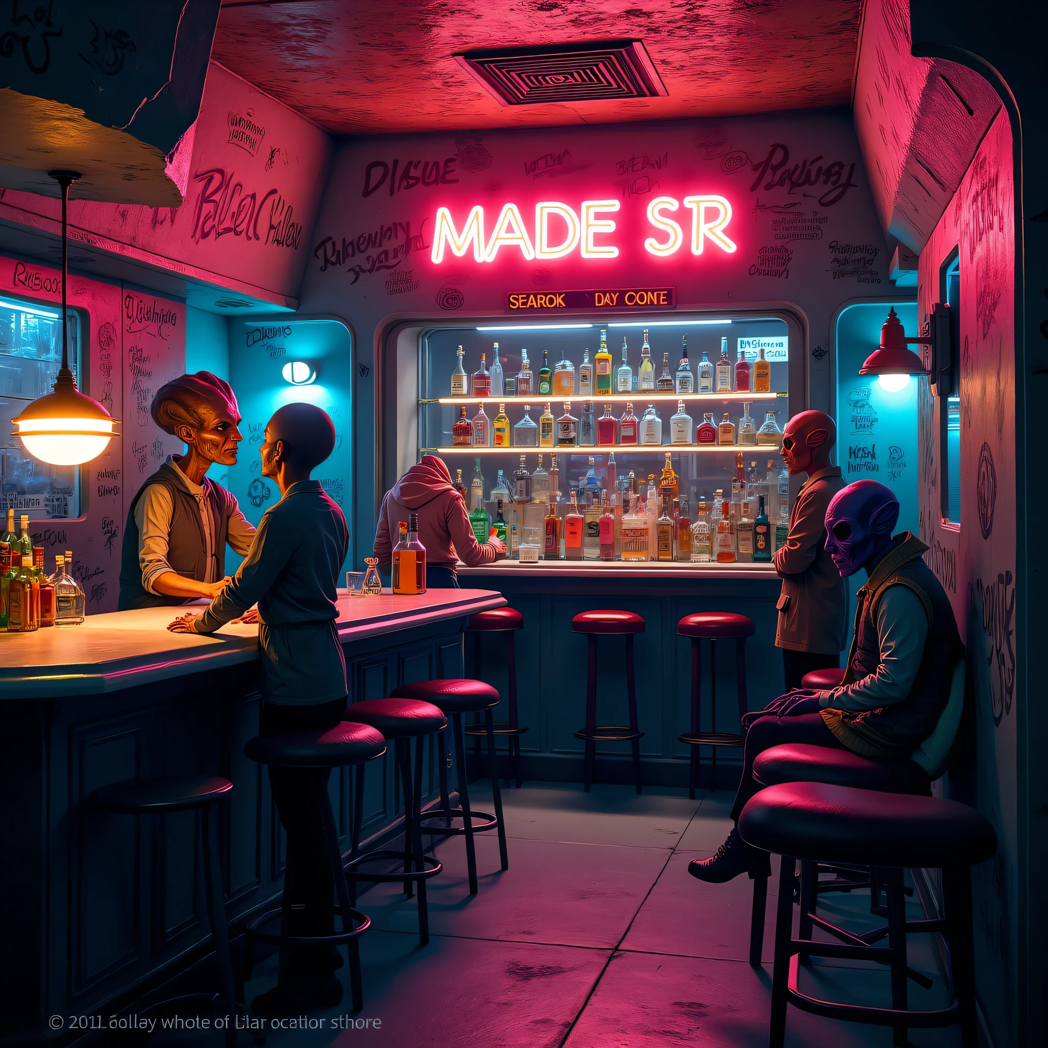 SeaArt AIで作成された（1019）Today's challenge themeL: Bar