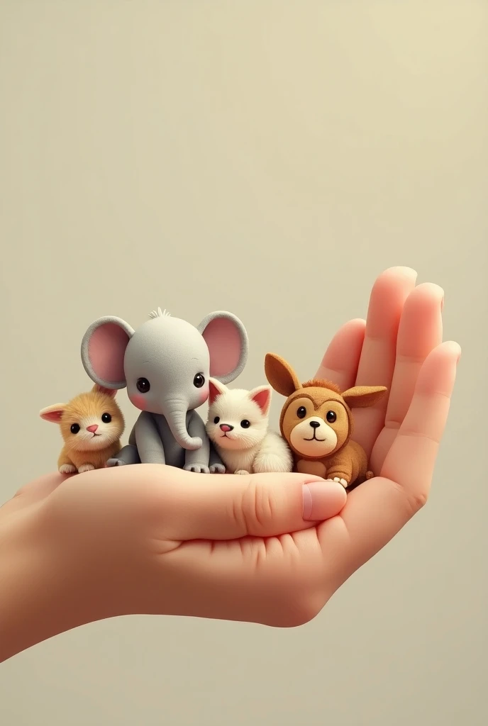 Make cutest small est animals in human hand make different animal like ...