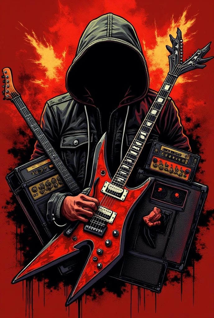 Fun metal music things for a shirt - SeaArt AI