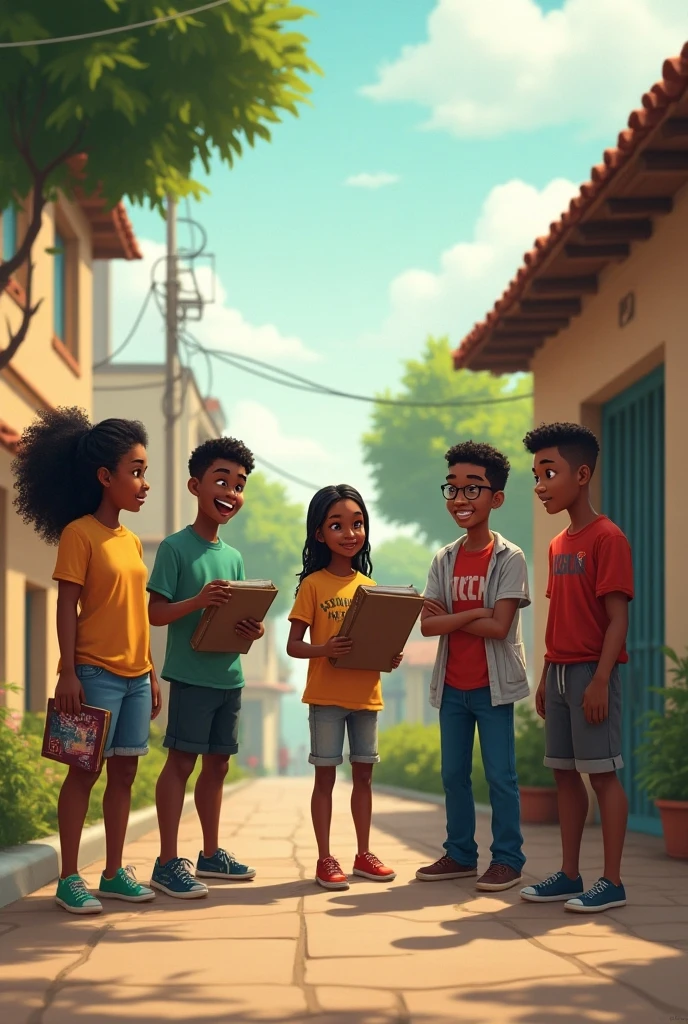 In a small town,Carla, Alexandre,Aisha,Rafael, Lais and Lucas became ...
