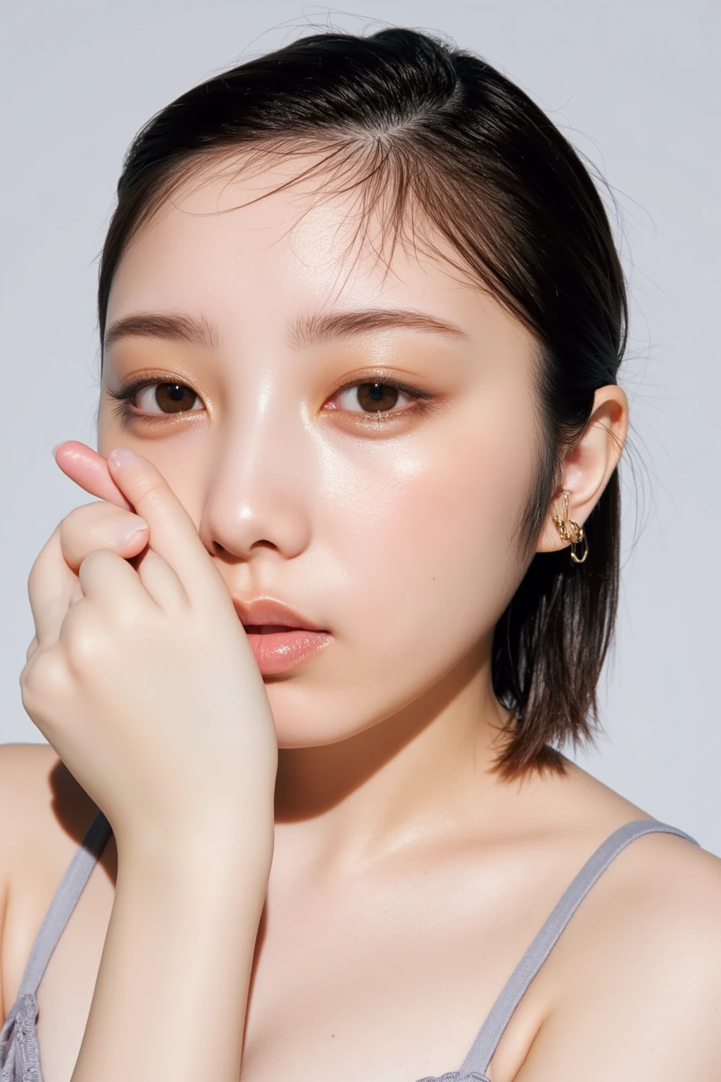 (((Making a heart shape with hands:10.5, smile:2.1)))、 (RAW Photos ...