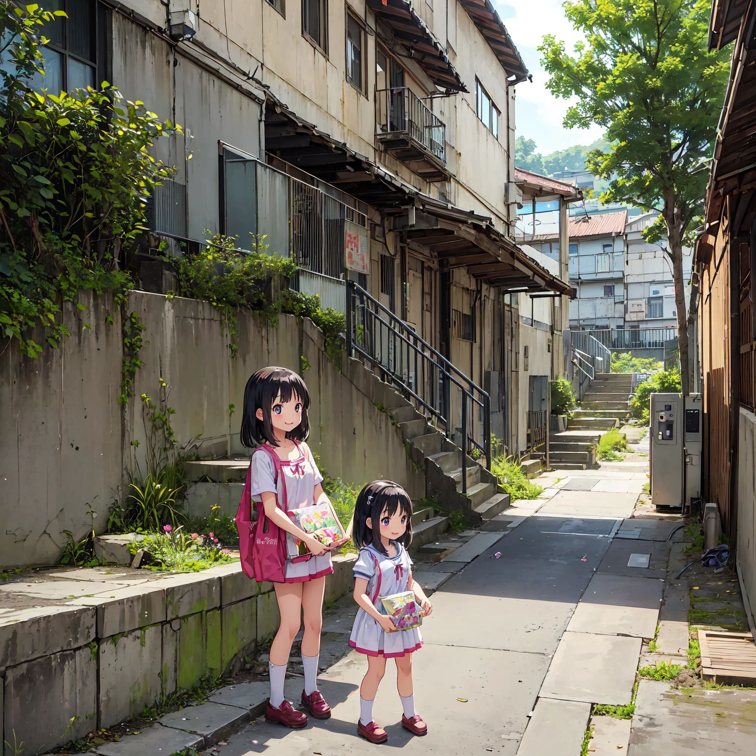 (masterpiece、Detailed Anime)、(Three cute girls、Three elementary school ...
