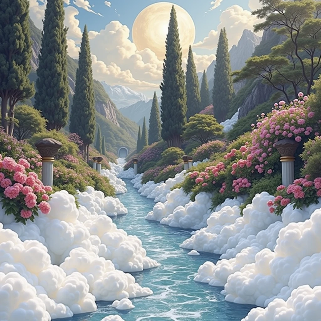 He showed me the river of the water of life.。It's crystal clear - SeaArt AI