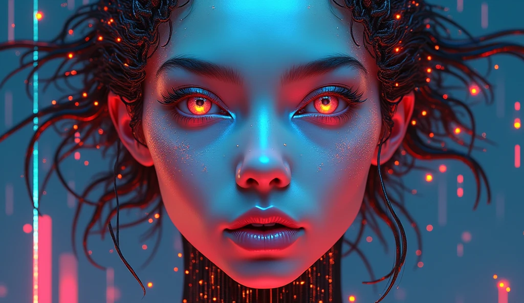 Science friction back ground face - SeaArt AI