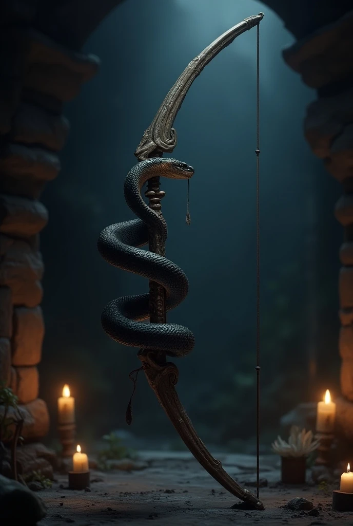 An arrow bow where, instead of you shooting an arrow, a snake is ...