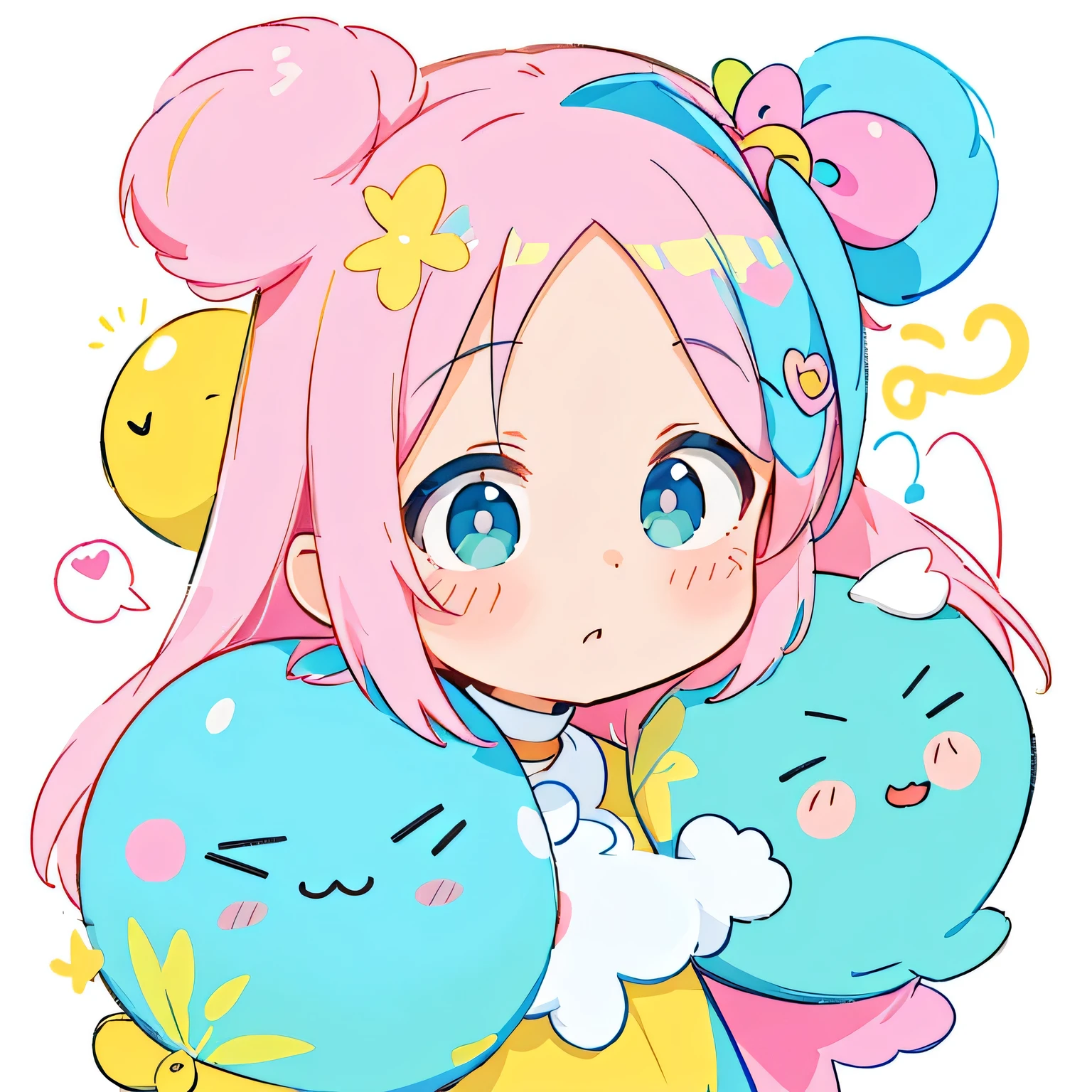 Misty,open mouth, (one eye closed), smile, blush, mouse ears - SeaArt AI