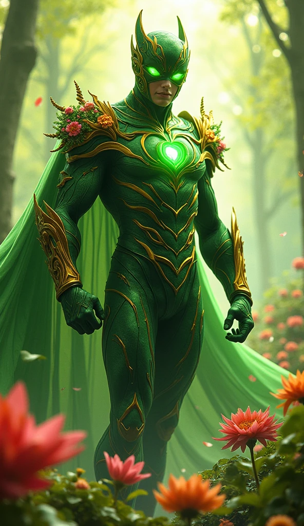 Create a superhero for March, symbolizing renewal and growth - SeaArt AI