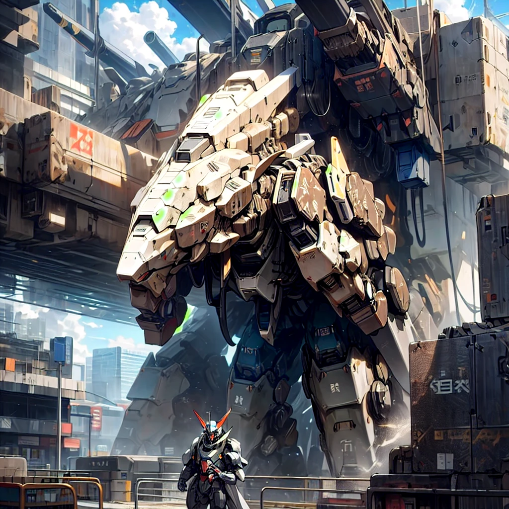 Null, cloud, holding_arms, no _human, Shine, , robots, building - SeaArt AI