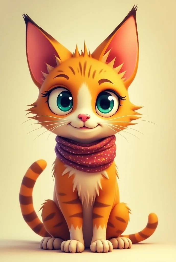 Make an image of a cartoon-style cartoon of a cat with an eye slap and ...
