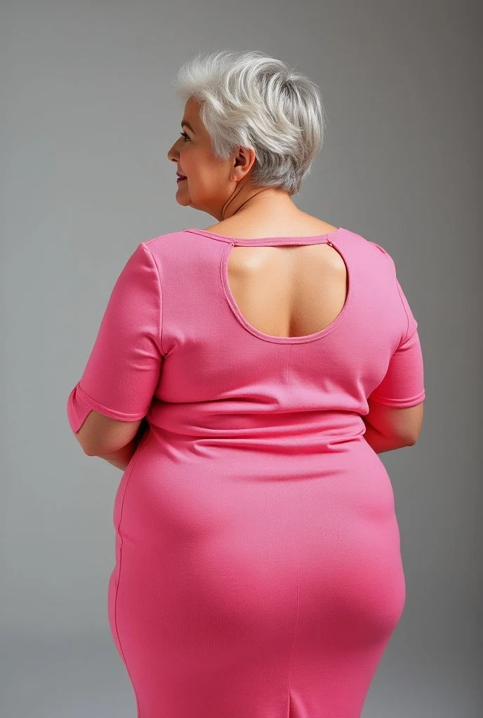 A fashionable an older woman, 80years old, older, 1 plus size model ...