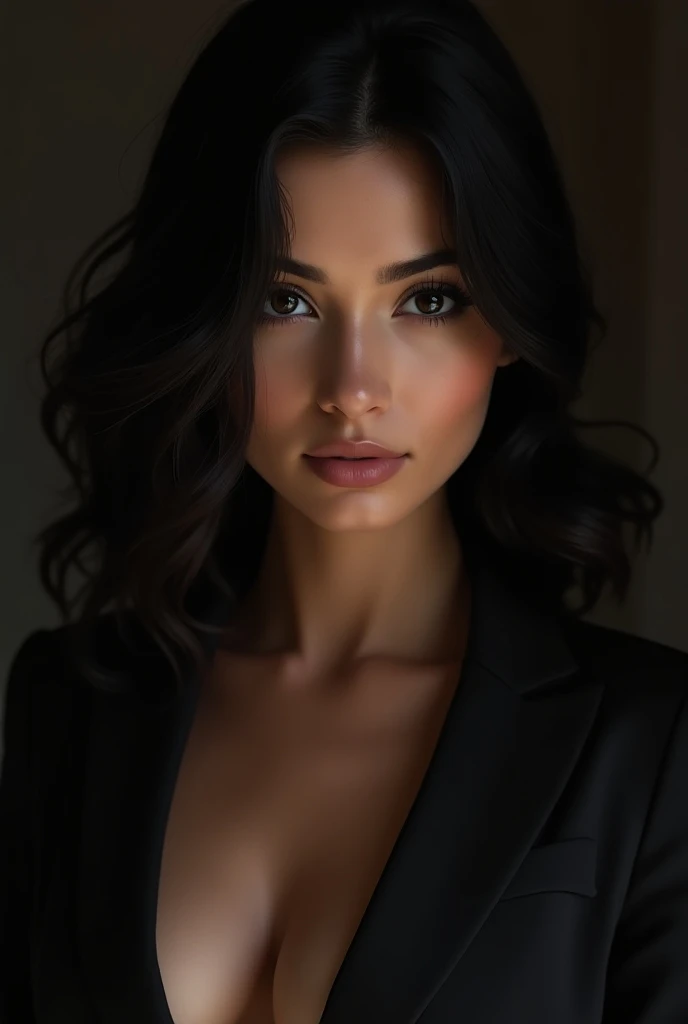 Brunette girl with black eyes, dans plusieurs tenue sexy - SeaArt AI