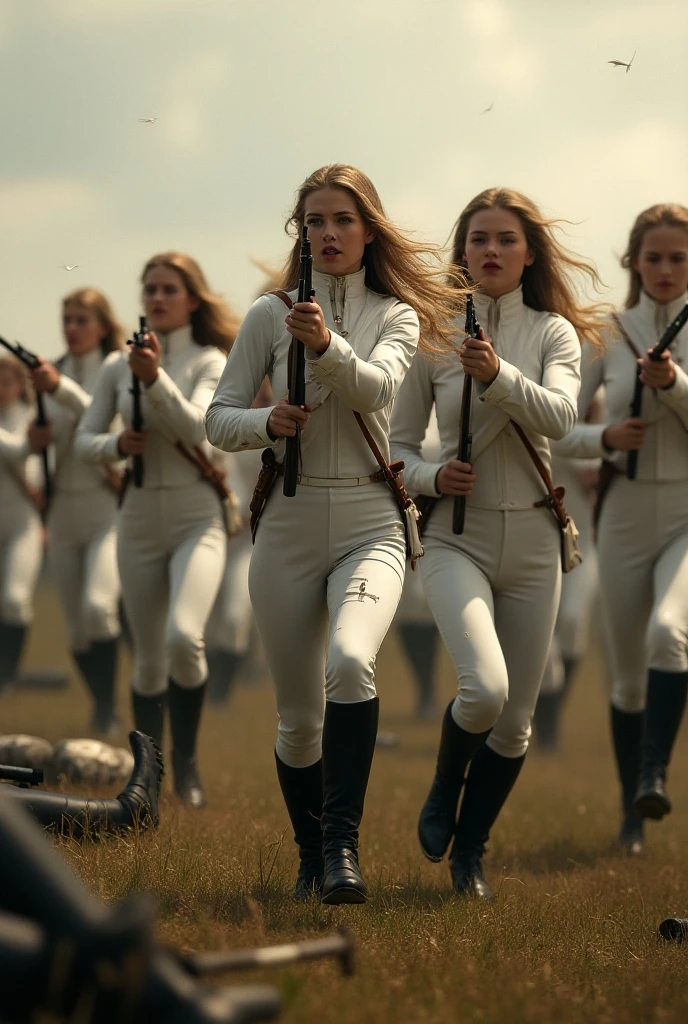 A dramatic, very realistic battle scene from the 19th century - SeaArt AI