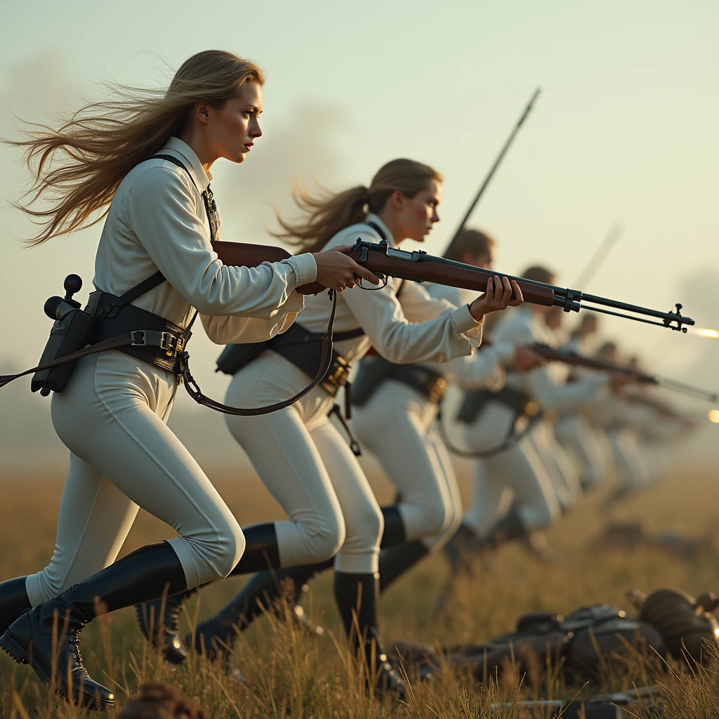 A dramatic, very realistic battle scene from the 19th century - SeaArt AI
