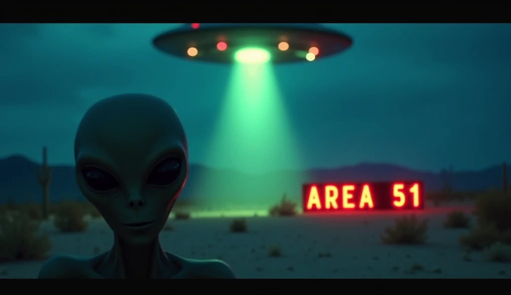 Design a thumbnail for a YouTube video about 'The Secrets of Area 51 ...