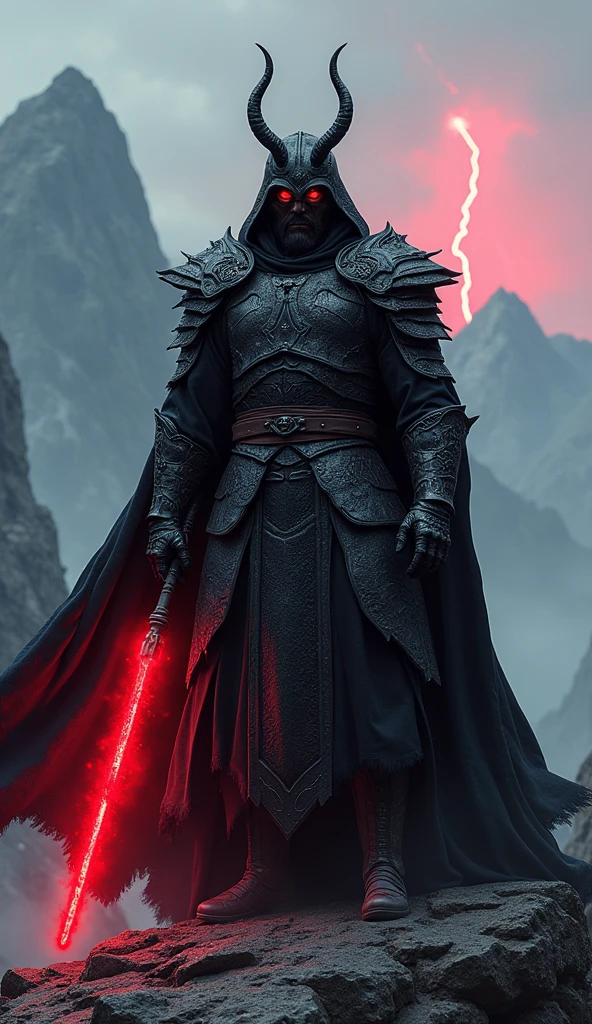Imagine a Viking Sith warrior with oriental features , his armor ...