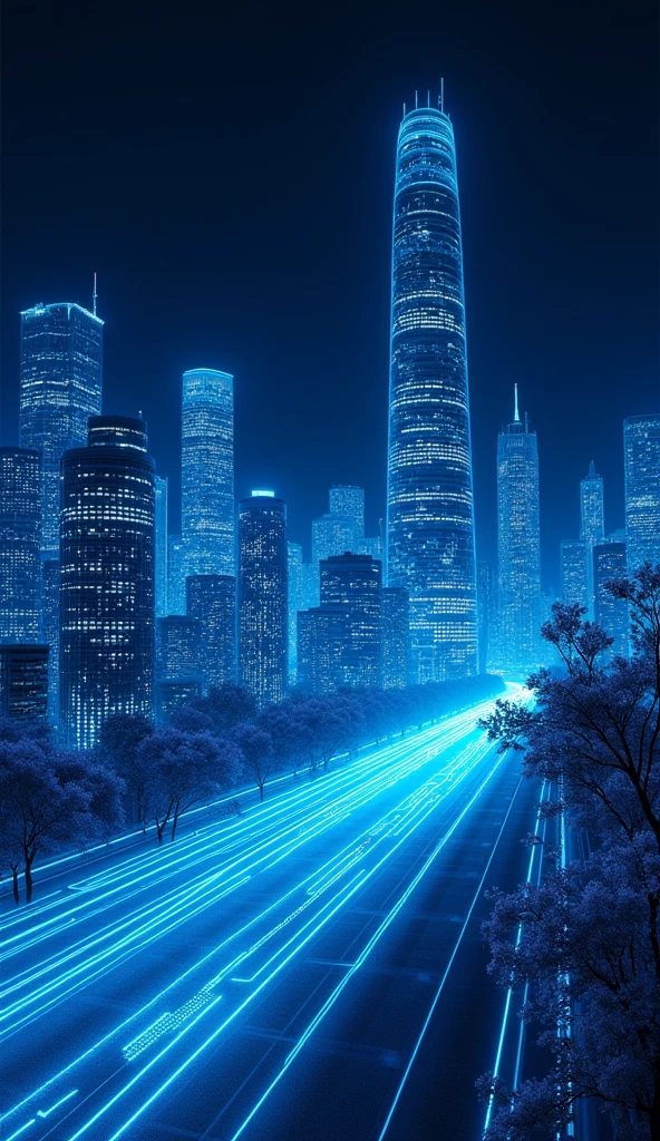 Conceptual installation art, monochrome line art, the skyscrapers and ...