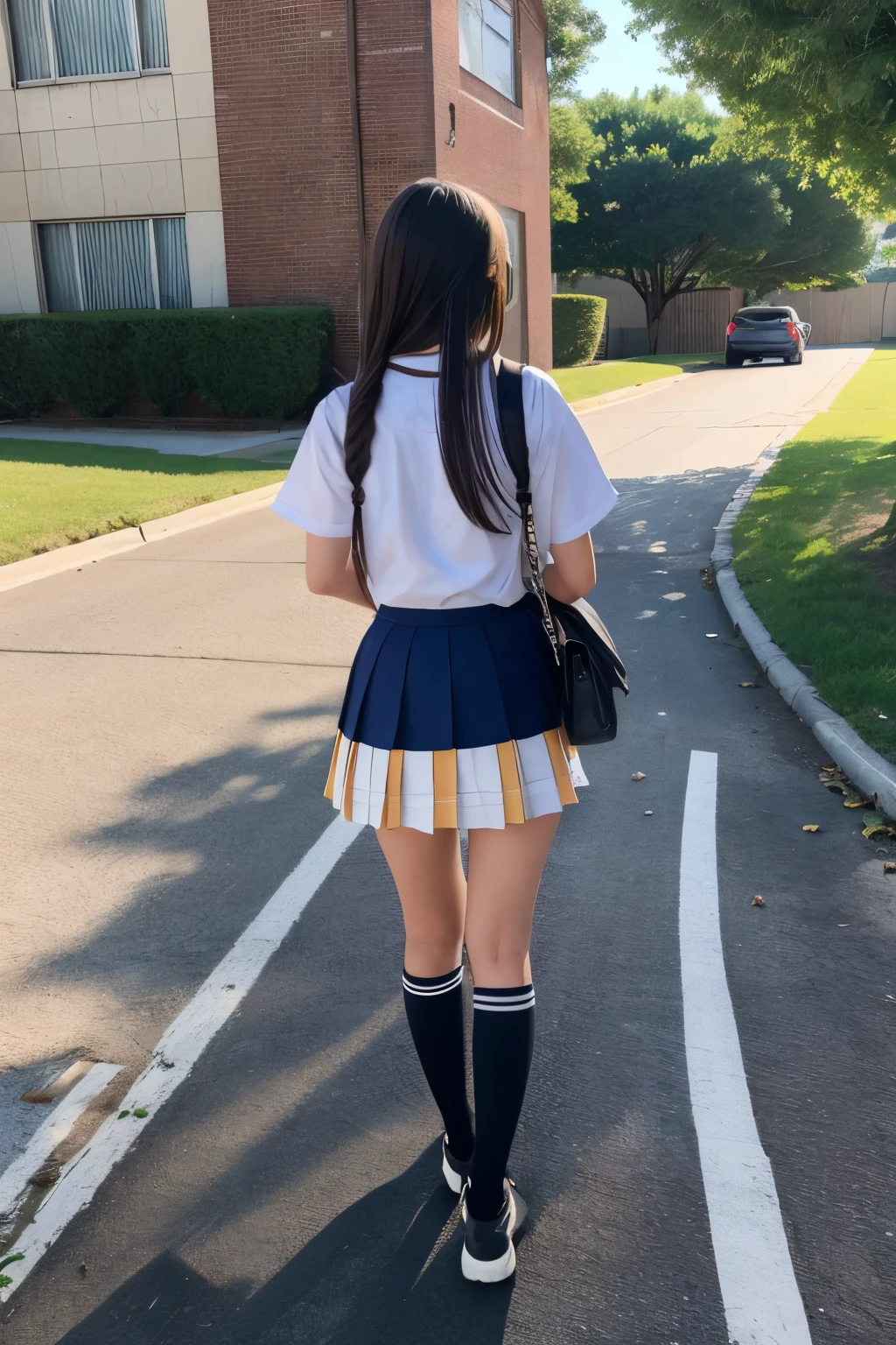 A High School Girl Pees Seaart Ai