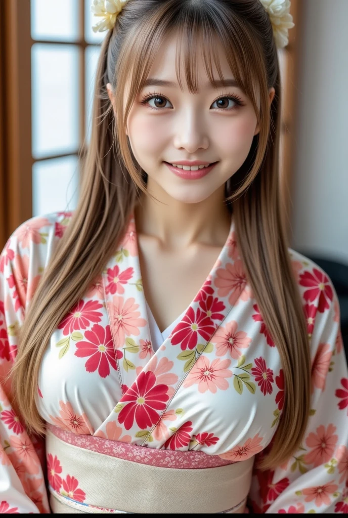 One girl, gal, (long twintails), hair ribbon, blonde, brown eyes ...