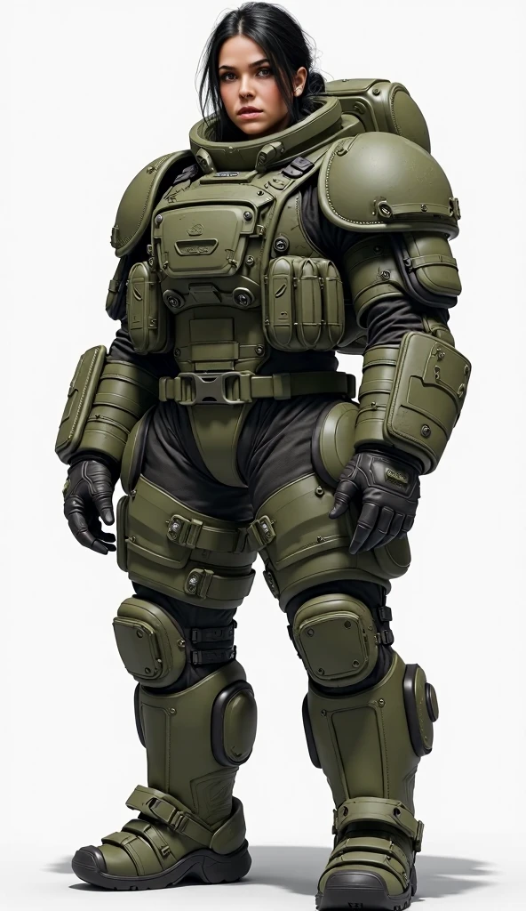 Full body turnaround front view of 2 meters tall female heavy ...