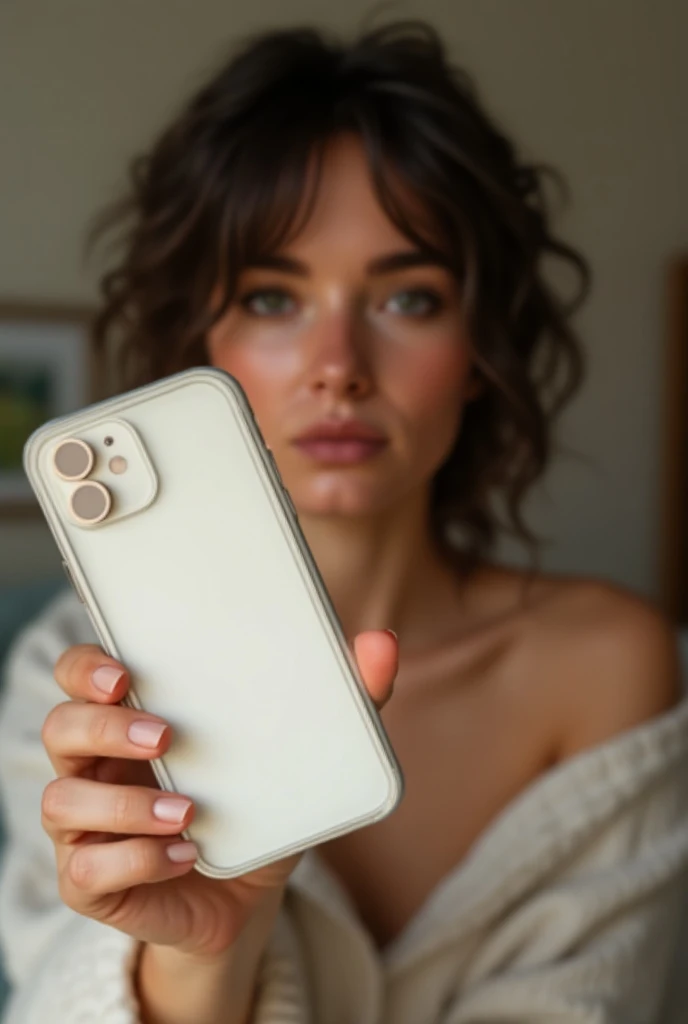 A young woman with a random hairstyle, a random facial expression ...