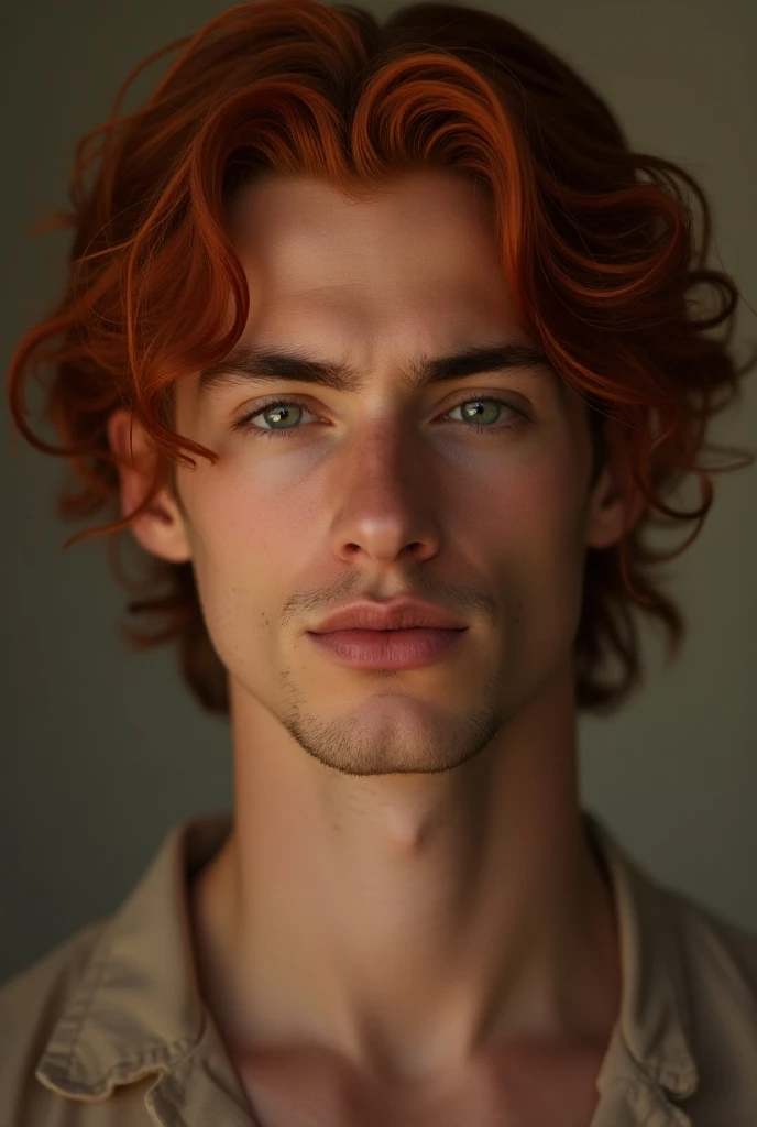 Draw me the most hyper realistic,red-ish light skinned handsome man ...