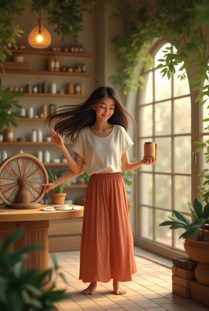 Create an image for a natural cosmetics and essences store . I want you ...