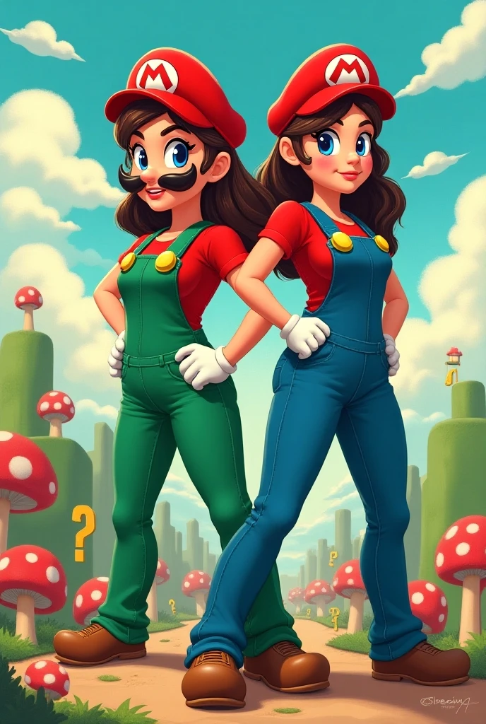 Women as super mario - SeaArt AI