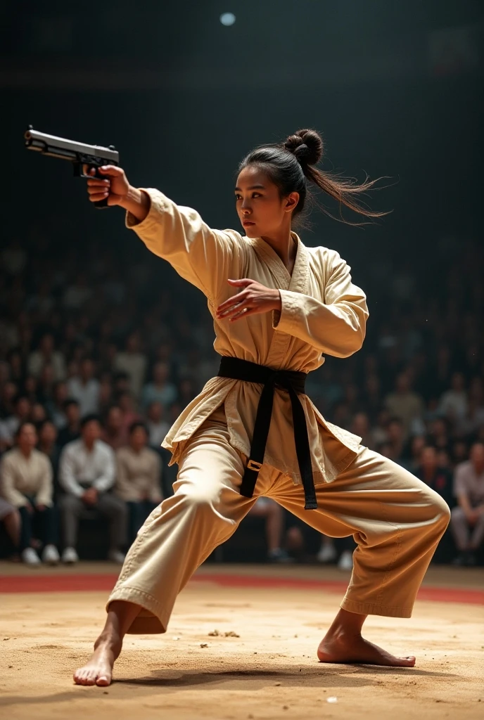 All Japan Gun-Kata Championships、Women's Division 、Budokan - SeaArt AI