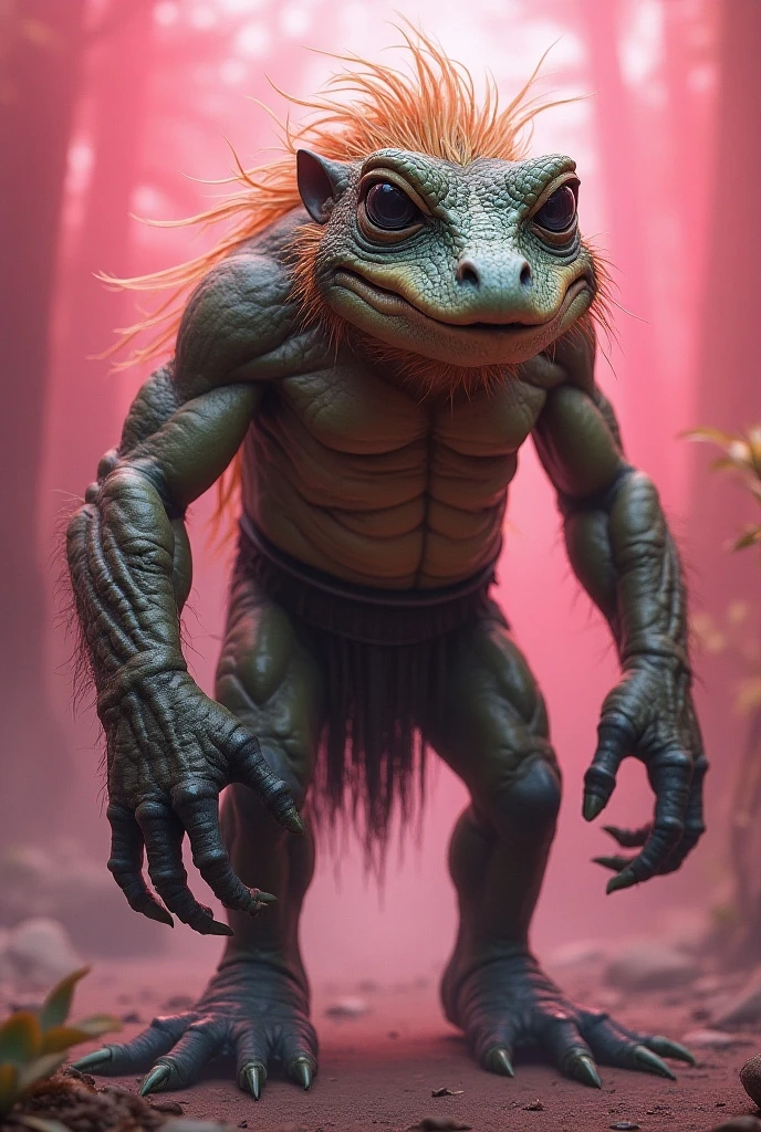 ( A grotesque hybrid monster , combining a horse and a bull frog ...