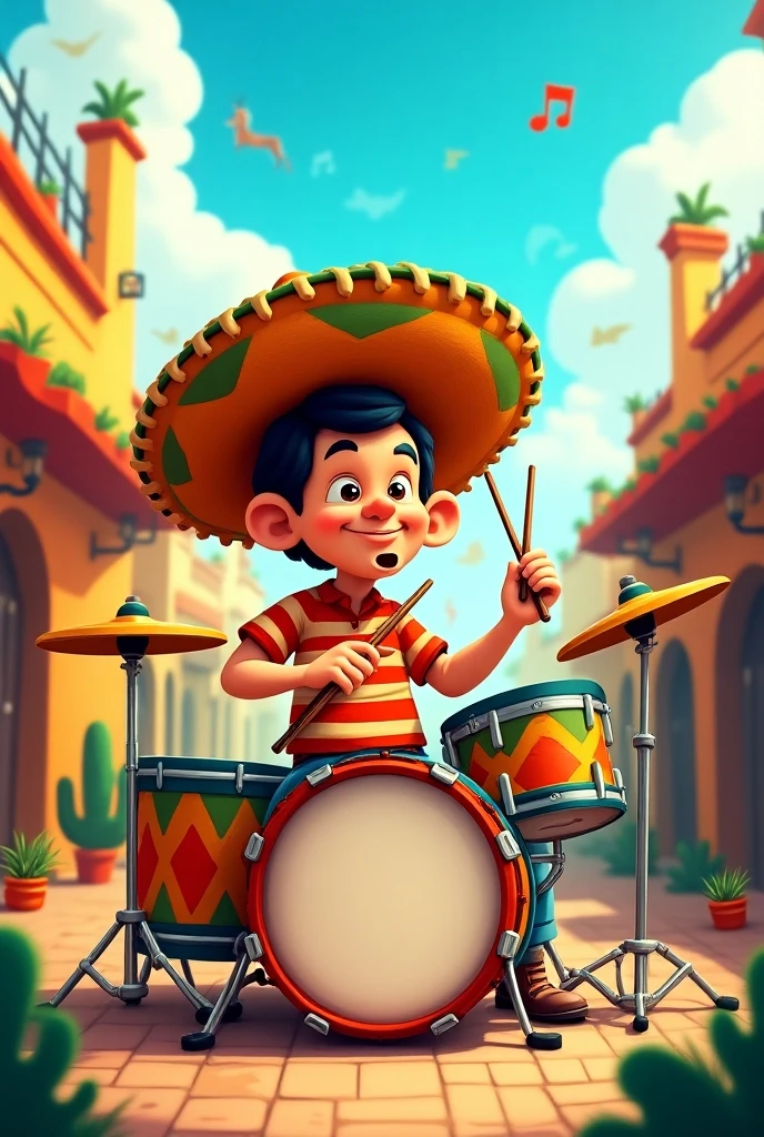 Create me a Chavo del 8 wallpaper (Roberto Gómez Bolaños character - SeaArt AI