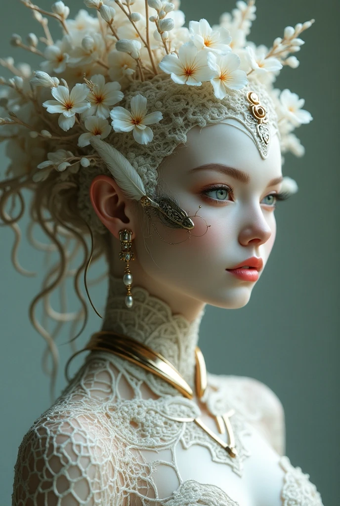 Complex 3 d render of a beautiful fascinating biomechanical female ...