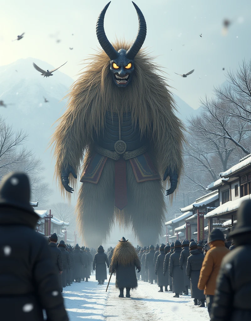 Akita Prefecture's traditional event 、 Namahage repels evil spirits ...