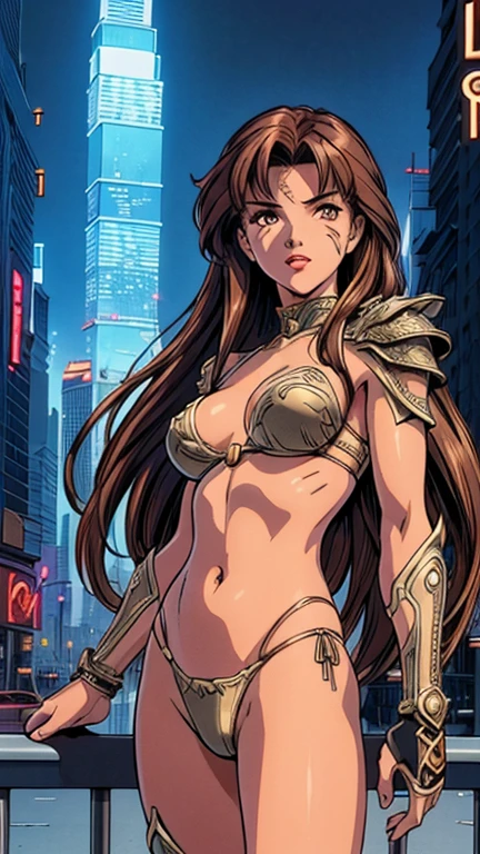 (1girl, WitchbladeS, red lips, brown eyes, long hair, brown hair - SeaArt AI