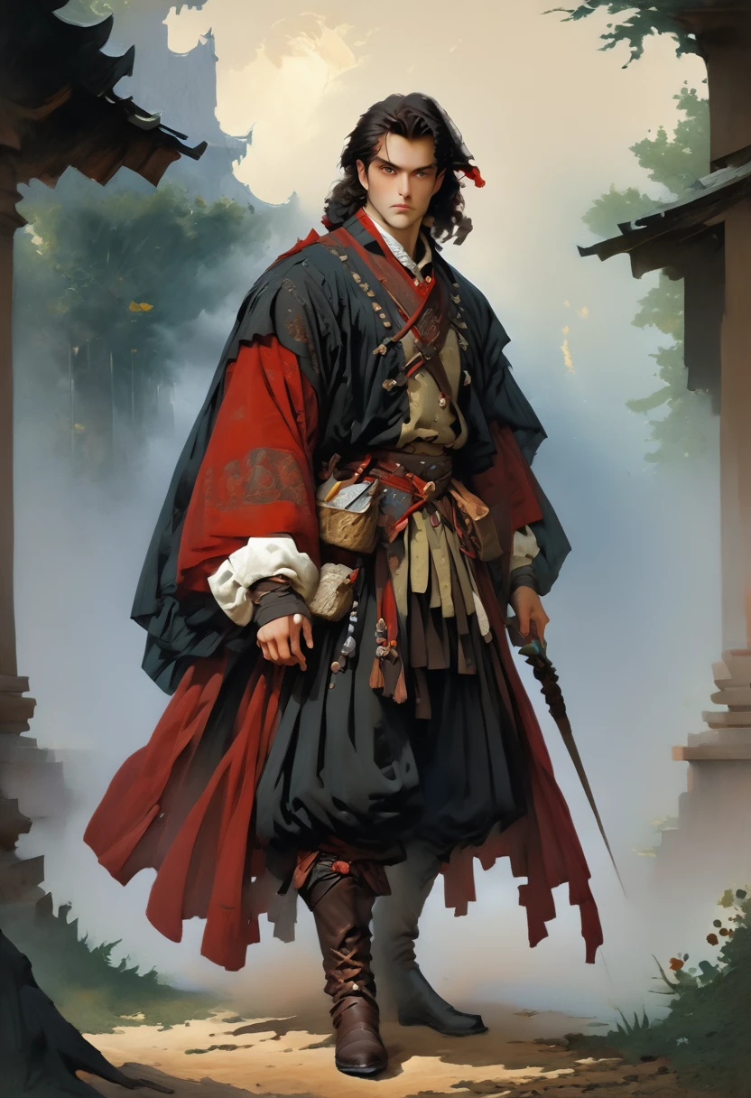 2d illustration, Dnd character, Halfling Bard, anti authority attitude ...