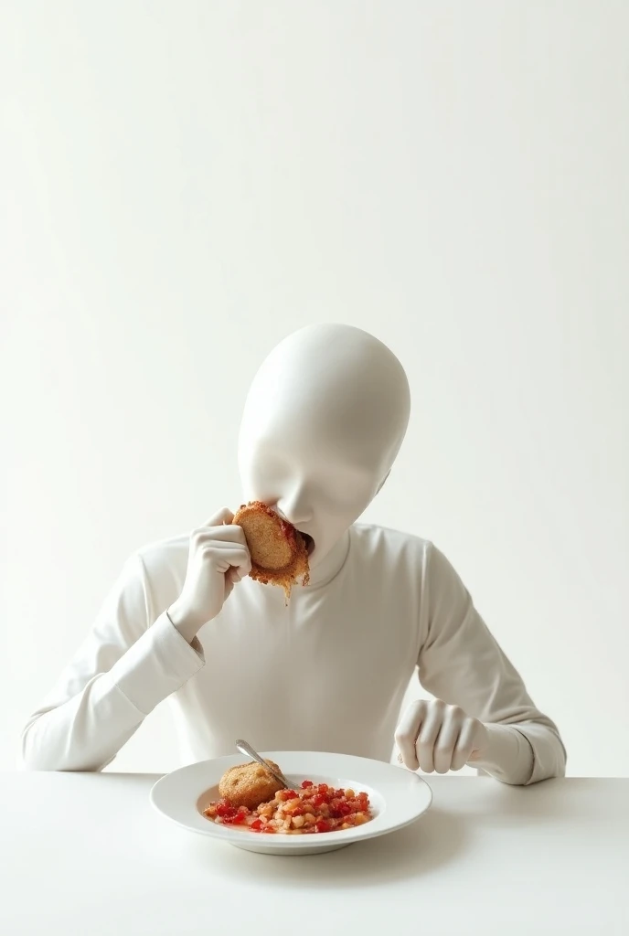 Eat eat with your face on top of white powder - SeaArt AI